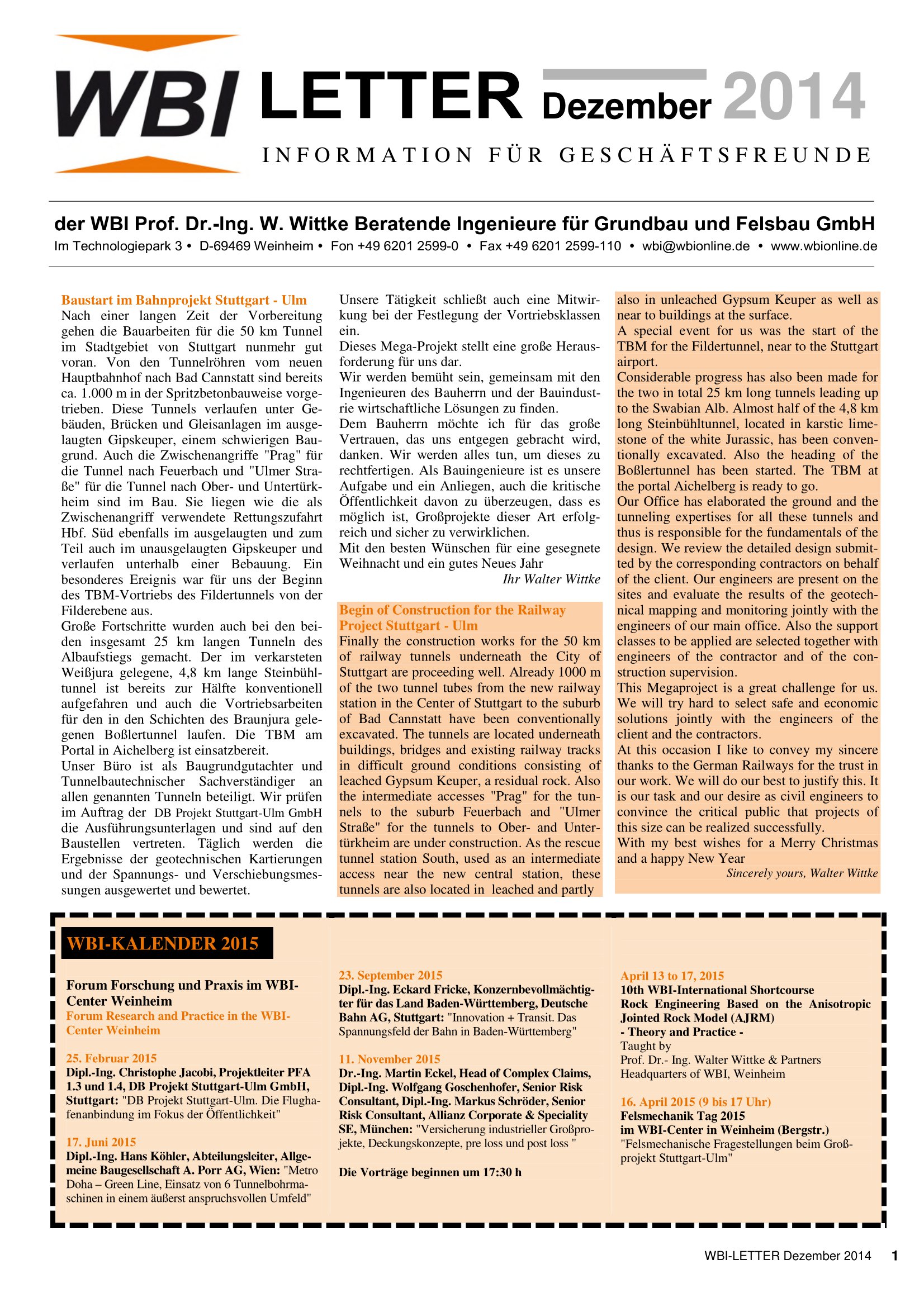 WBI-Letter – WBI GmbH