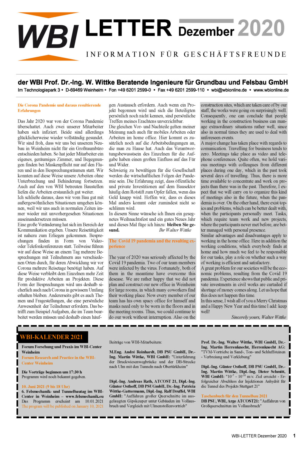 WBI-Letter – WBI GmbH